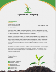 Agriculture Company Letterhead Templates for Word | Download