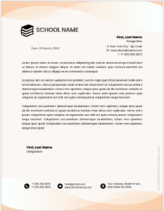School Principal Office Letterhead Templates | Download