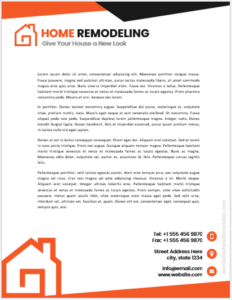 Home Remodeling Company Office Letterheads | Download & Edit