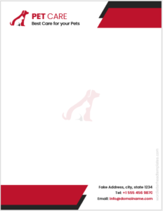 Pet Care Company Letterhead Templates | Download Word File