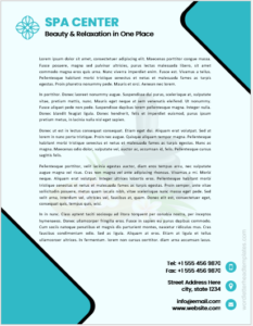 SPA Center Letterhead Templates | Download MS Word File